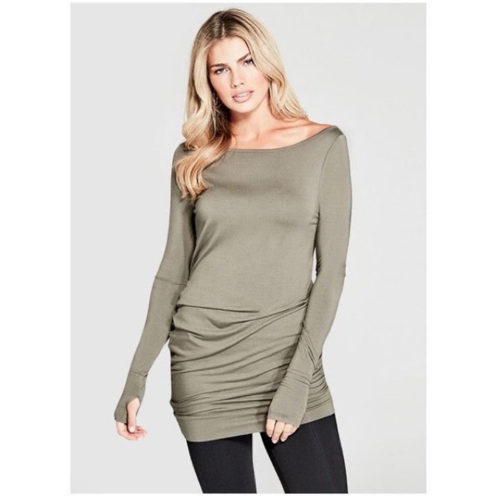 Marciano Angelica Green One Shoulder Tunic - Gem